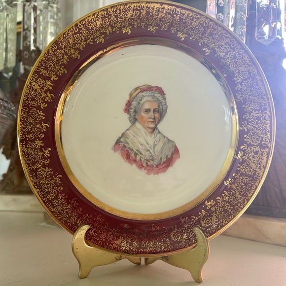 Accents | Vintage Colonial Lady Plate Maybe Martha Washington | Poshmark